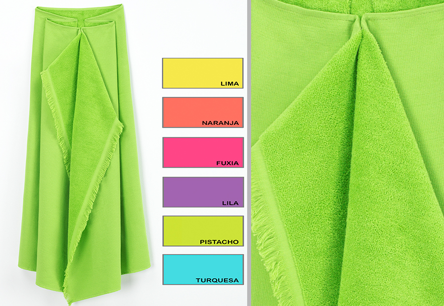 Toalla Playa Pareo Flecos 90x150 Rizo DOLZ Algodón Colores Lisos ...